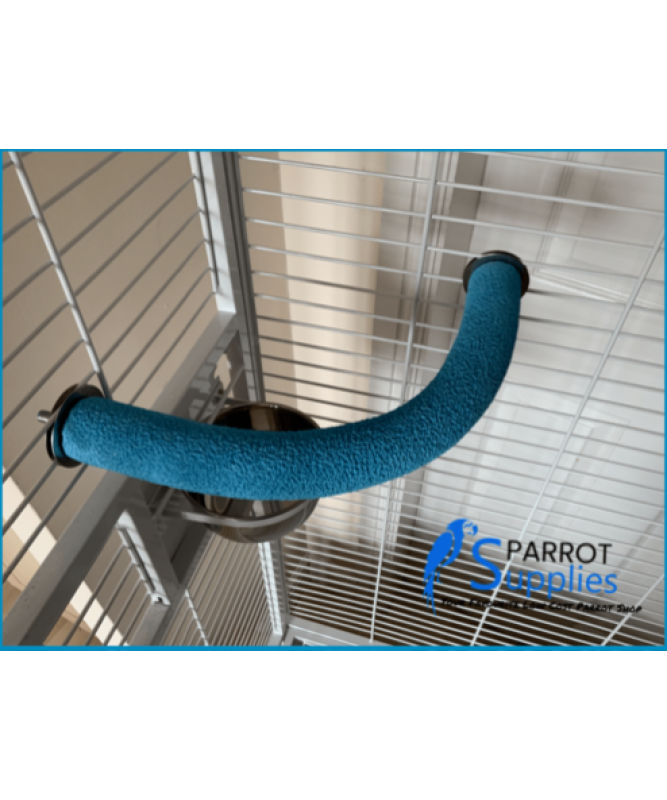 Parrot-Supplies 40cm Stone Nail Corner Perch - Large - Blue - 02359
