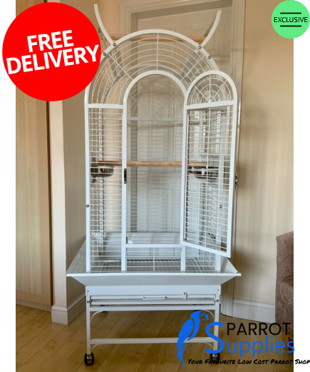 Parrot-Supplies Premium Top Opening Parrot Cage - Stone